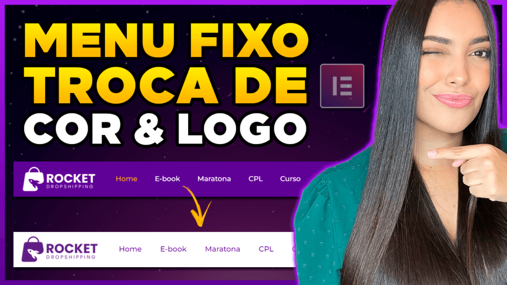 Como Criar um MENU FIXO que Muda de Cor e Logotipo ao Rolar a Página [Elementor ...